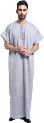 MODSGUE Abaya Muslim Men's Saudi Arabian Travel Bathrobe Middle East ...