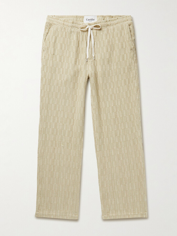 Corridor Straight-Leg Cotton Drawstring Trousers - ShopStyle