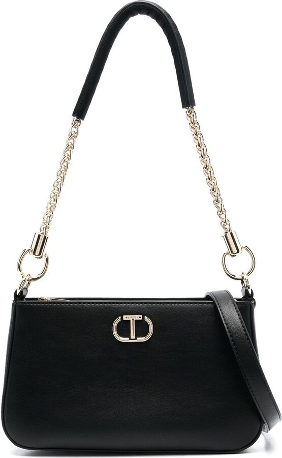 Twin-Set Logo-Plaque Crossbody Bag - ShopStyle