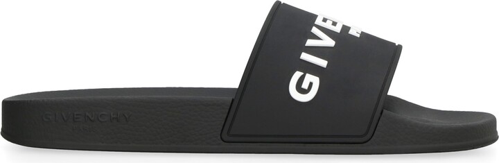 Givenchy Logo Detail Rubber Slides - ShopStyle Flip Flop Sandals