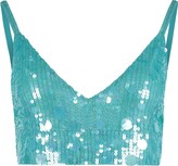 Women's Blue Sequin Tops | ShopStyle