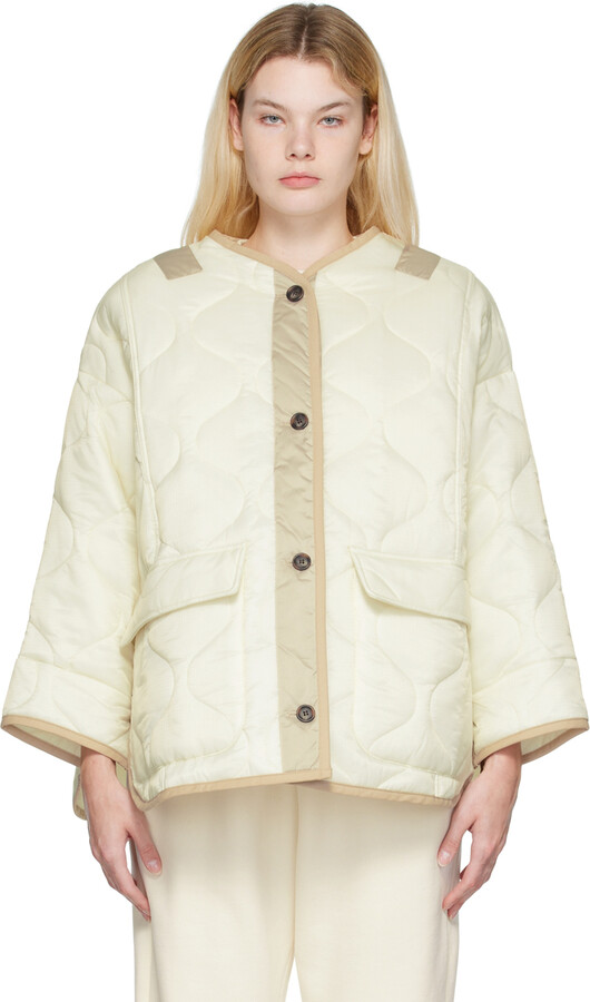 The Frankie Shop Off-White Teddy Jacket - ShopStyle
