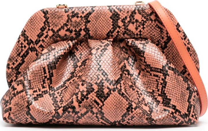 Themoire Gea Snake clutch bag - ShopStyle