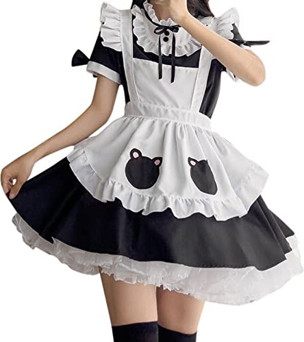 JIANGC Women's Fashion Maid Outfits Cute Maid Outfit Cosplay Costume ...