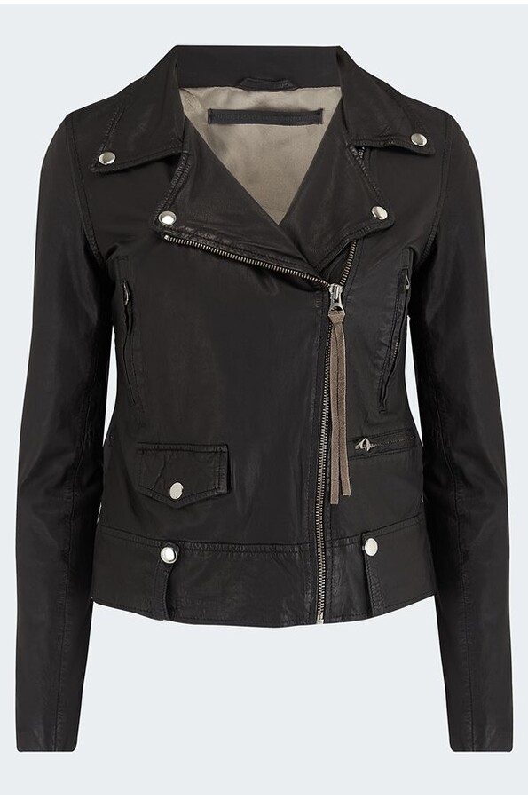 MDK - Seattle Thin Leather Biker Jacket in Black - ShopStyle