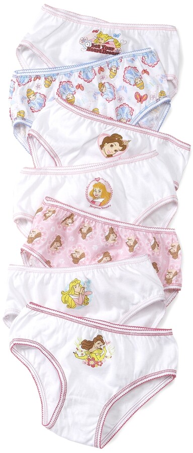 Disney Disney's Princesses 7-Pack Cotton Underwear, Little Girls & Big ...