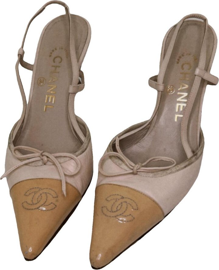 Chanel Leather heels - ShopStyle Pumps
