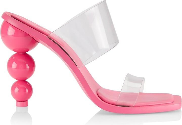 Cult Gaia Vita Vinyl Stacked Heel Mules - ShopStyle