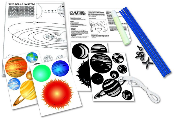 Redbox 4M Kidzlabs Glow In The Dark Solar System Mobile Making Kit ...