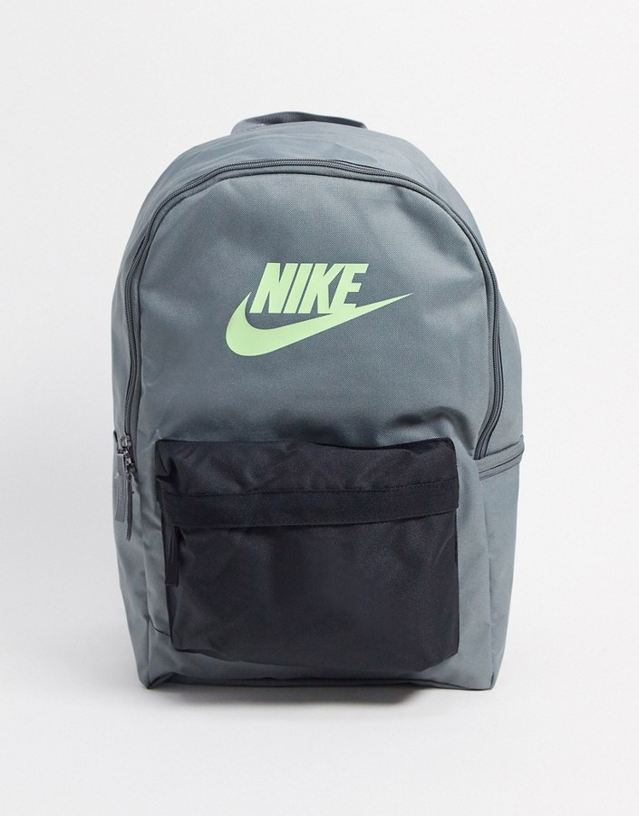 Nike Heritage 2.0 logo backpack in gray - ShopStyle