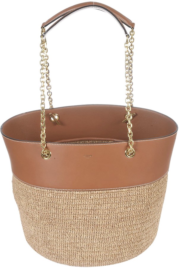 Celine Chain Handle Bucket Tote - ShopStyle Shoulder Bags