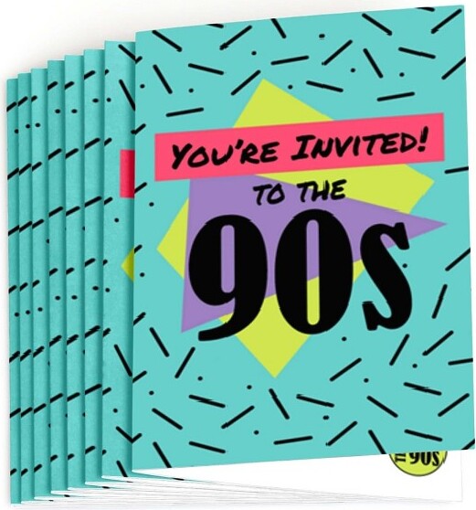 Big Dot of Happiness 90's Throwback - Fill In 1990s Party Invitations ...