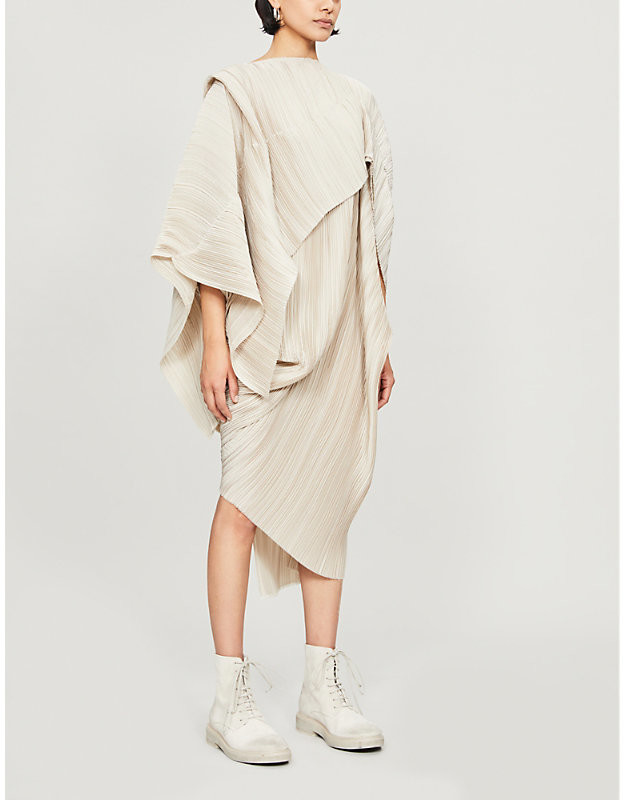 Omer Asim Haraza asymmetric pleated stretch-jersey dress - ShopStyle