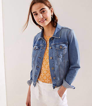 Fashion Look Featuring LOFT Denim Jackets and LOFT Denim Jackets by ...