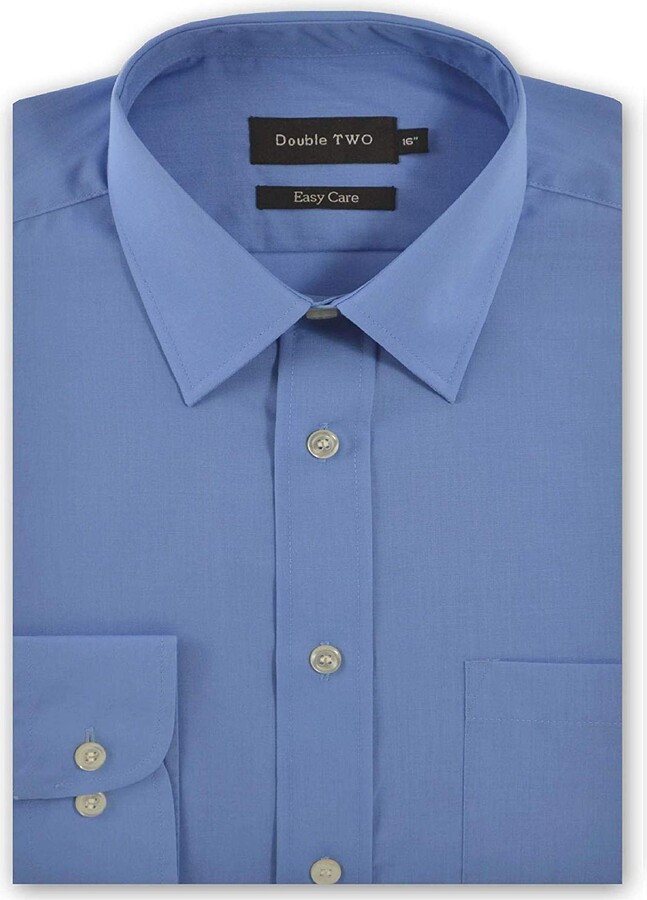 Double Two Collar 17.5 inches / 44 cm - ShopStyle Long Sleeve Shirts