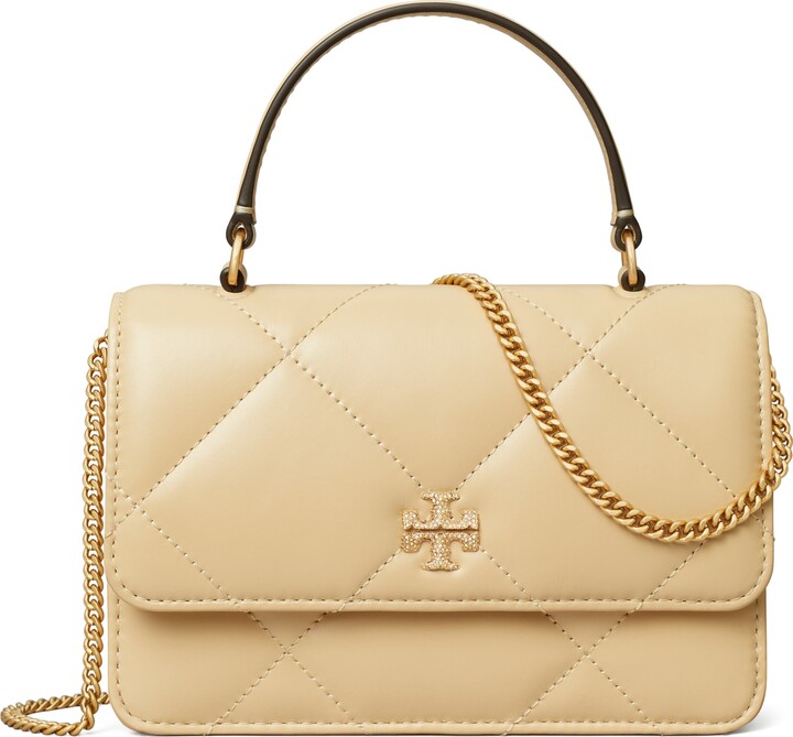 Tory Burch Kira Pavé Logo Diamond Quilted Leather Crossbody Bag - ShopStyle