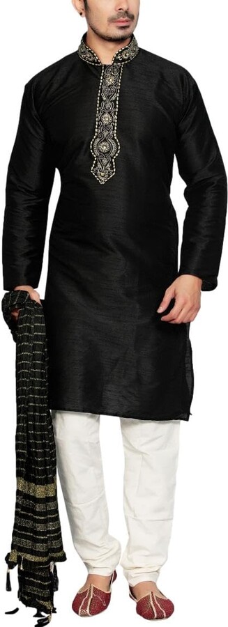 Sonisha MKP9005 Men's Black Kurta Pajama Set Wedding Kurta Pyjama ...
