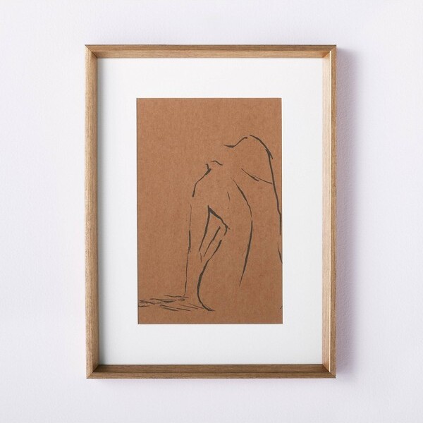 Threshold designed w/Studio McGee 12" x 16" Woman Figural Sketch Framed ...