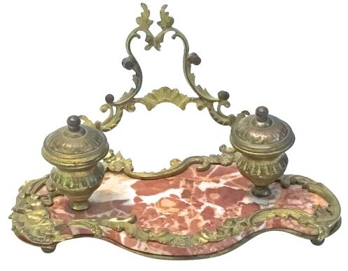 Antique Bronze & Marble Encrier - Vermilion Designs - Brown - ShopStyle ...