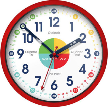 Westclox Analog 12" Quartz Accurate Time Teacher Wall Clock With Quiet ...