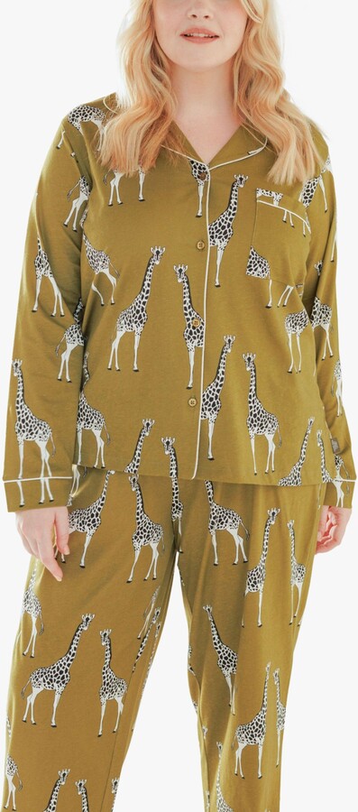 Chelsea Peers Curve Giraffe Print Pyjamas - ShopStyle