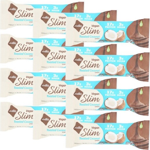 NuGo Nutrition Nugo Slim Vegan Toasted Coconut Bar - 12 bars, 1.59 oz ...