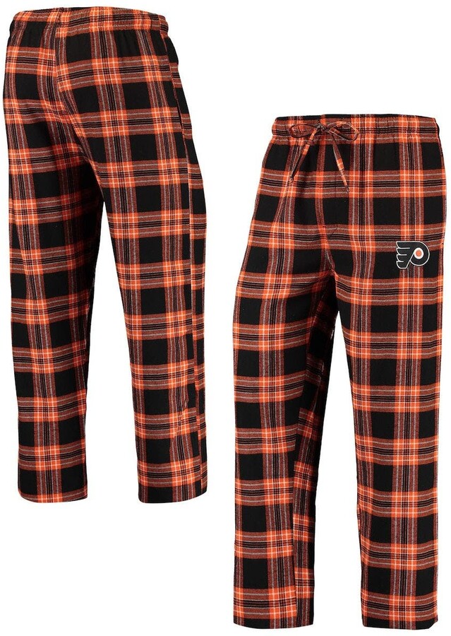 Men's Concepts Sport Black/Orange Philadelphia Flyers Takeaway Plaid ...