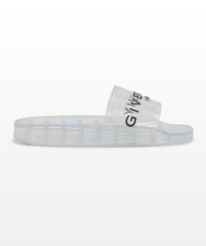 Givenchy Clear Logo Pool Sandals - ShopStyle