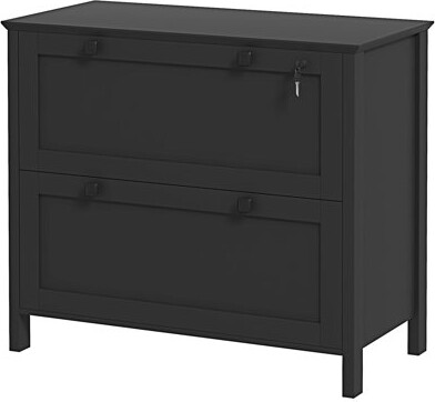 Latitude Run HOMCOM 2 Drawer File Cabinet With Lock, Lateral Filing ...