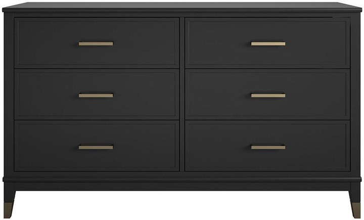 CosmoLiving by Cosmopolitan Westerleigh 6 Drawer Chest - Black/Gold ...