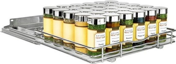 Lynk Professional Slide Out Vertical 12.25" Single Metal Spice Rack ...