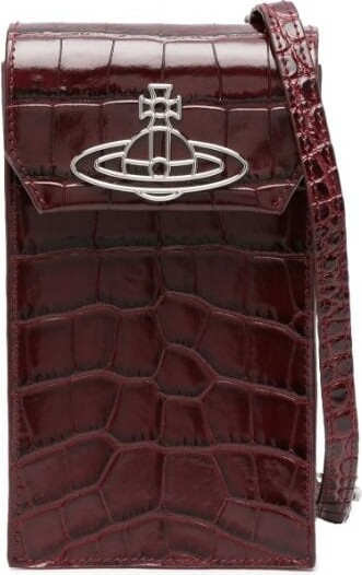 Vivienne Westwood Crocodile-Effect Leather Crossbody Bag - ShopStyle