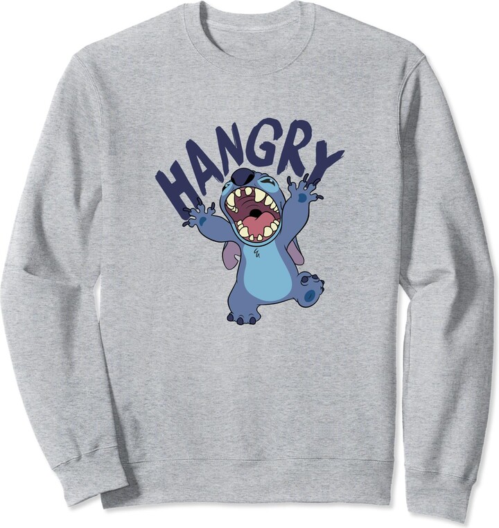 Disney Lilo & Stitch Hangry Cute Stitch Big Chest Portrait Sweatshirt ...