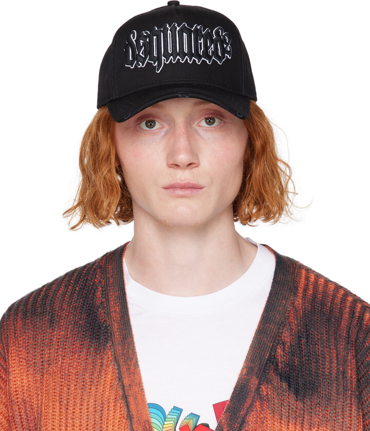 DSQUARED2 Black Gothic Cap - ShopStyle Hats
