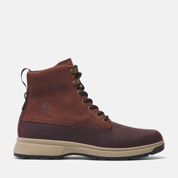 Timberland Men' Atwell Ave Waterproof Boot, Burgundy Full-Grain, 9W ...