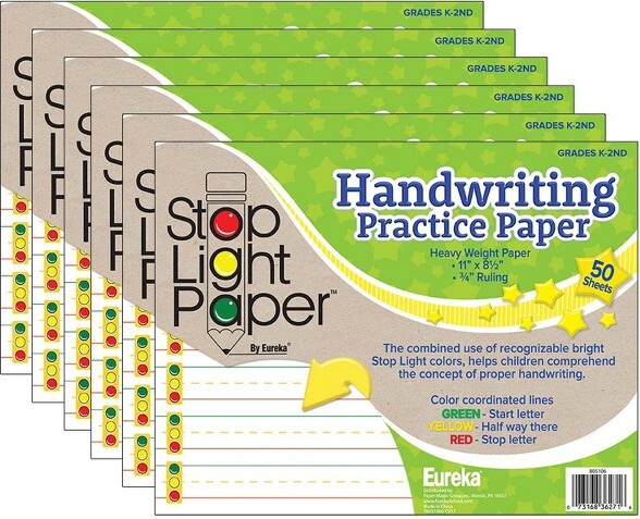 Eureka School Eureka® Stop Light Paper Practice Paper Notepad, 50 ...
