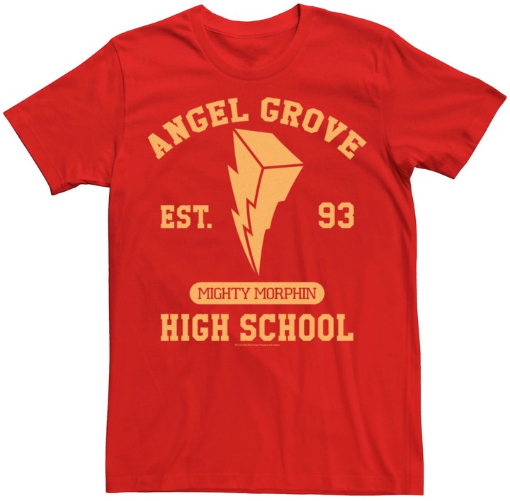 Licensed Character Men's Power Rangers Angel Grove High School Est. 93 ...