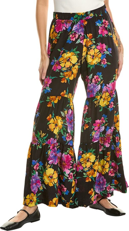 Johnny Was Poppy Silk Tiered Pant - ShopStyle