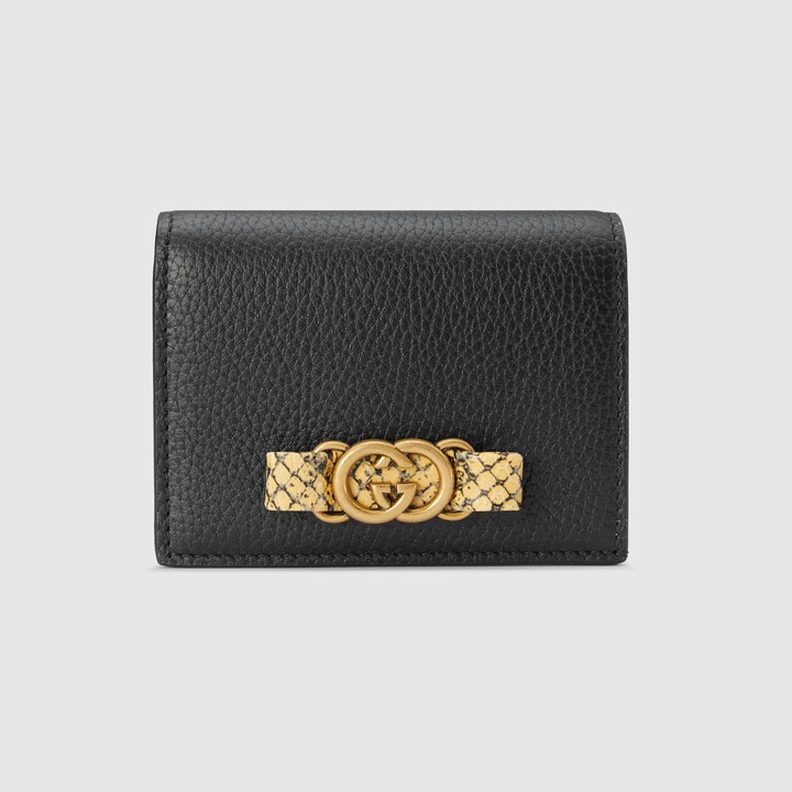 Gucci Wallet with Interlocking G python bow - ShopStyle