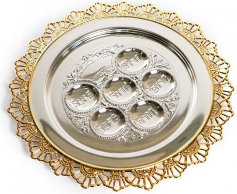 Etsy Seder Plate, Silver Plated Passover Pesah Tray Adding The Symbolic ...
