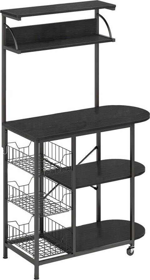 Bestier 4 Tier Portable Multipurpose Utility Kitchen Storage Baker's ...