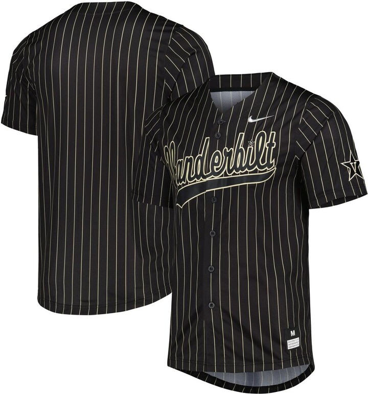 Nike Men's Black, Gold Vanderbilt Commodores Pinstripe Replica Full ...