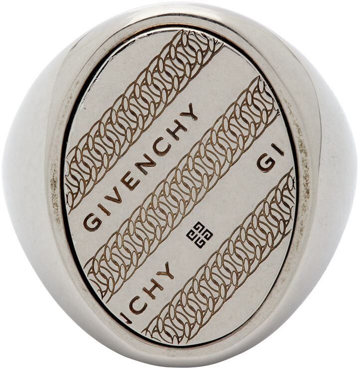 Givenchy Silver Chain Chevalier Ring - ShopStyle Jewelry