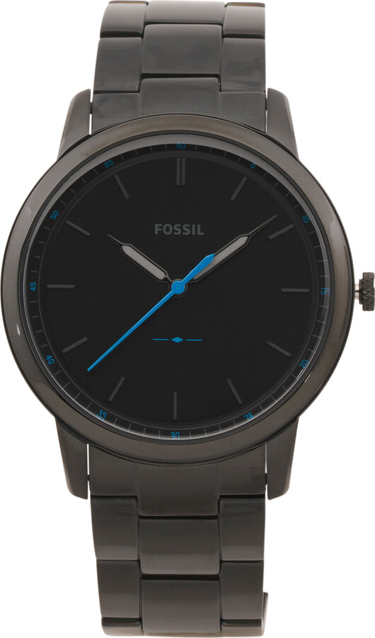 Fossil Men's The Minimalist Slim Three Hand Black Stainless Steel Watch ...
