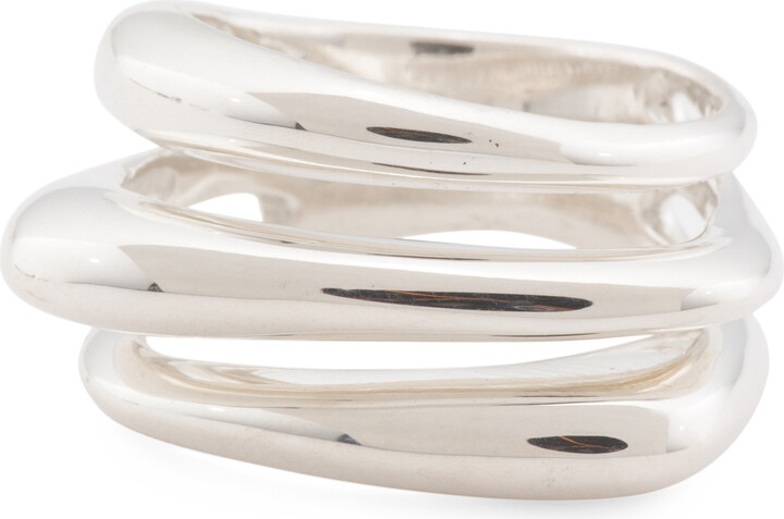 Teocalli Made In Mexico Sterling Silver Triple Bands Bold Ring - ShopStyle