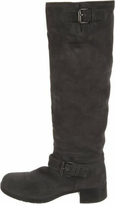 Prada Linea Rossa Suede Riding Boots - ShopStyle