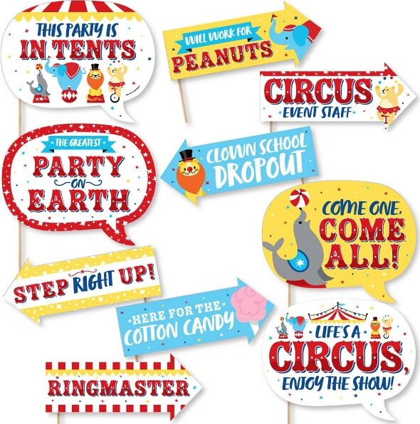 Big Dot of Happiness Funny Carnival - Step Right Up Circus - Carnival ...