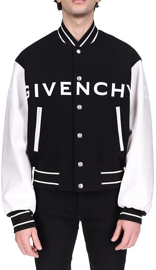 Givenchy Wool & Leather Big Varsity Jacket - ShopStyle