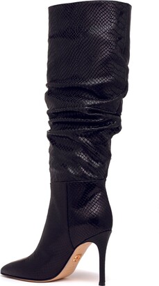 Beautiisoles by Robyn Shreiber Made in Italy Pam Black Metallic Leather ...