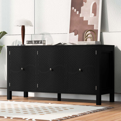 Fleur De Lis Living Sideboard With Curved Swirl Patterned Doors And ...